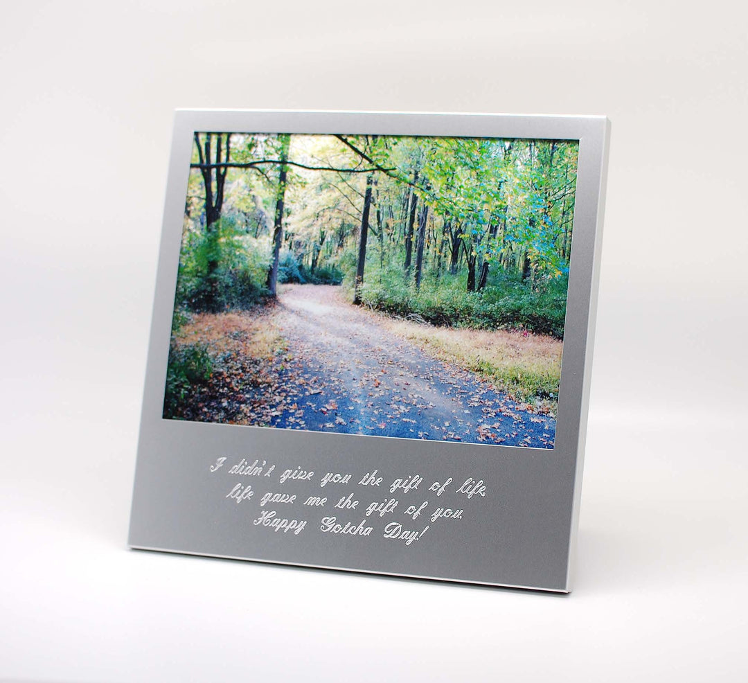 Personalized 5x7 photo frame Engraved 3 line Quote or Text – Newfavors